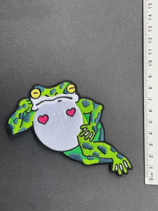 Sassy Frog Heart Shape Nips Iron on Patch Funny Adorable - Etsy