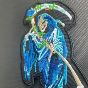 Blue Grim Reaper Flowers Patch Detailed Reaper Flower God - Etsy