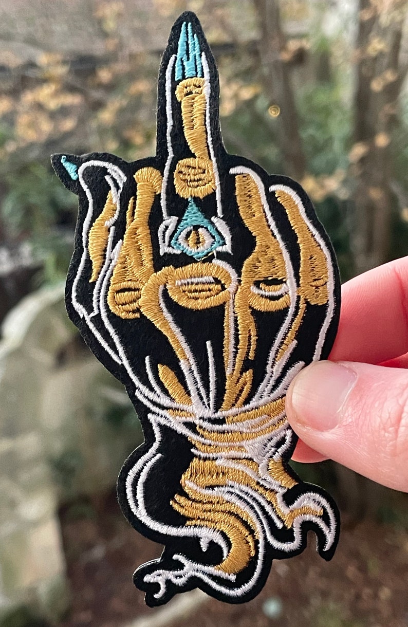 Woman Middle Finger Patch Iron on Magic Witch Wizard Gift - Etsy