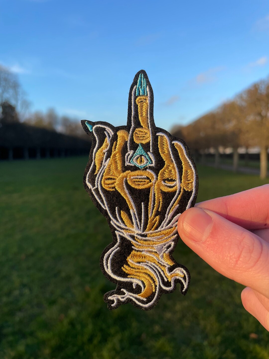 Woman Middle Finger Patch Iron on Magic Witch Wizard Gift for Her Gift ...