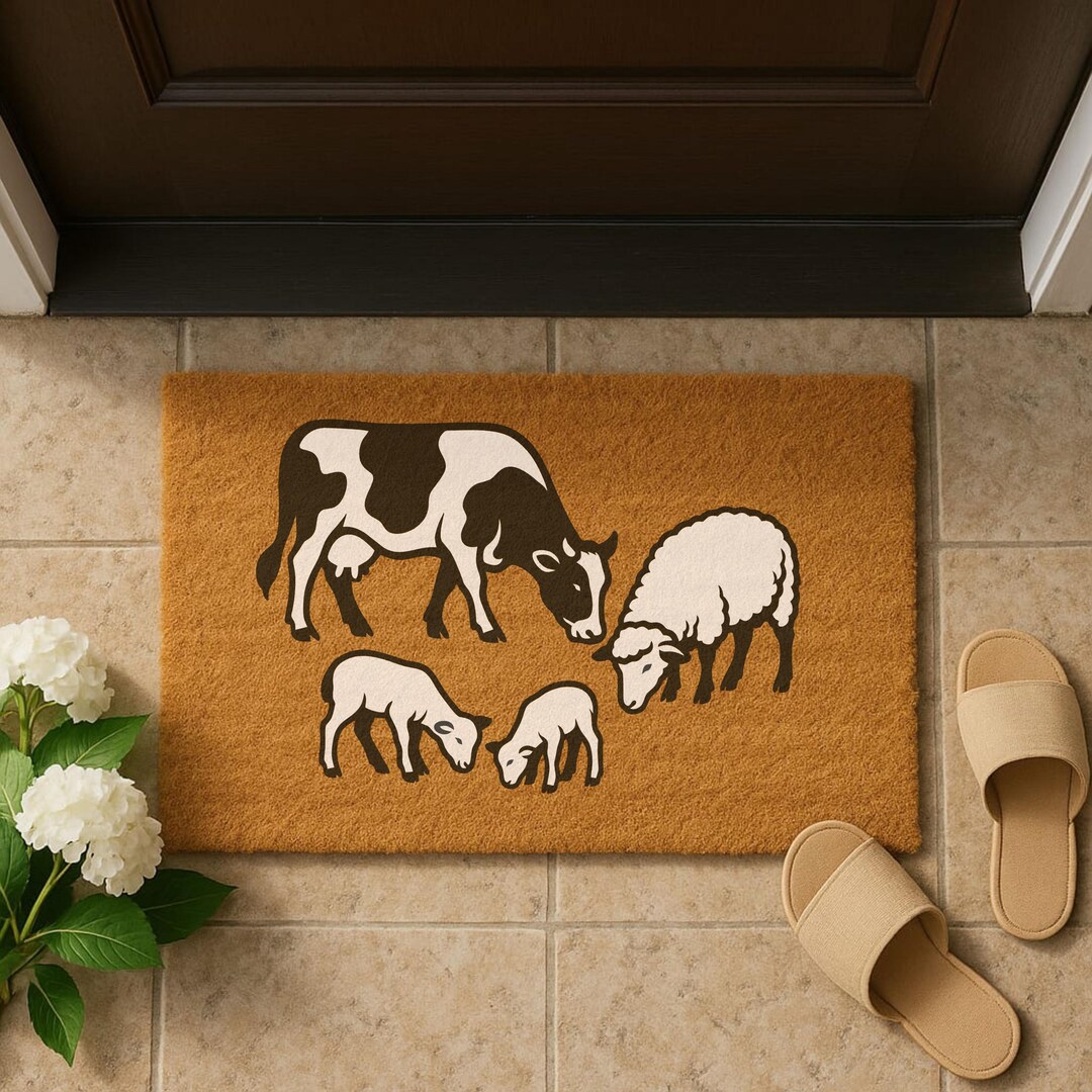 Personalized Farm Animal Coir Doormat – Country Welcome Mat - Etsy