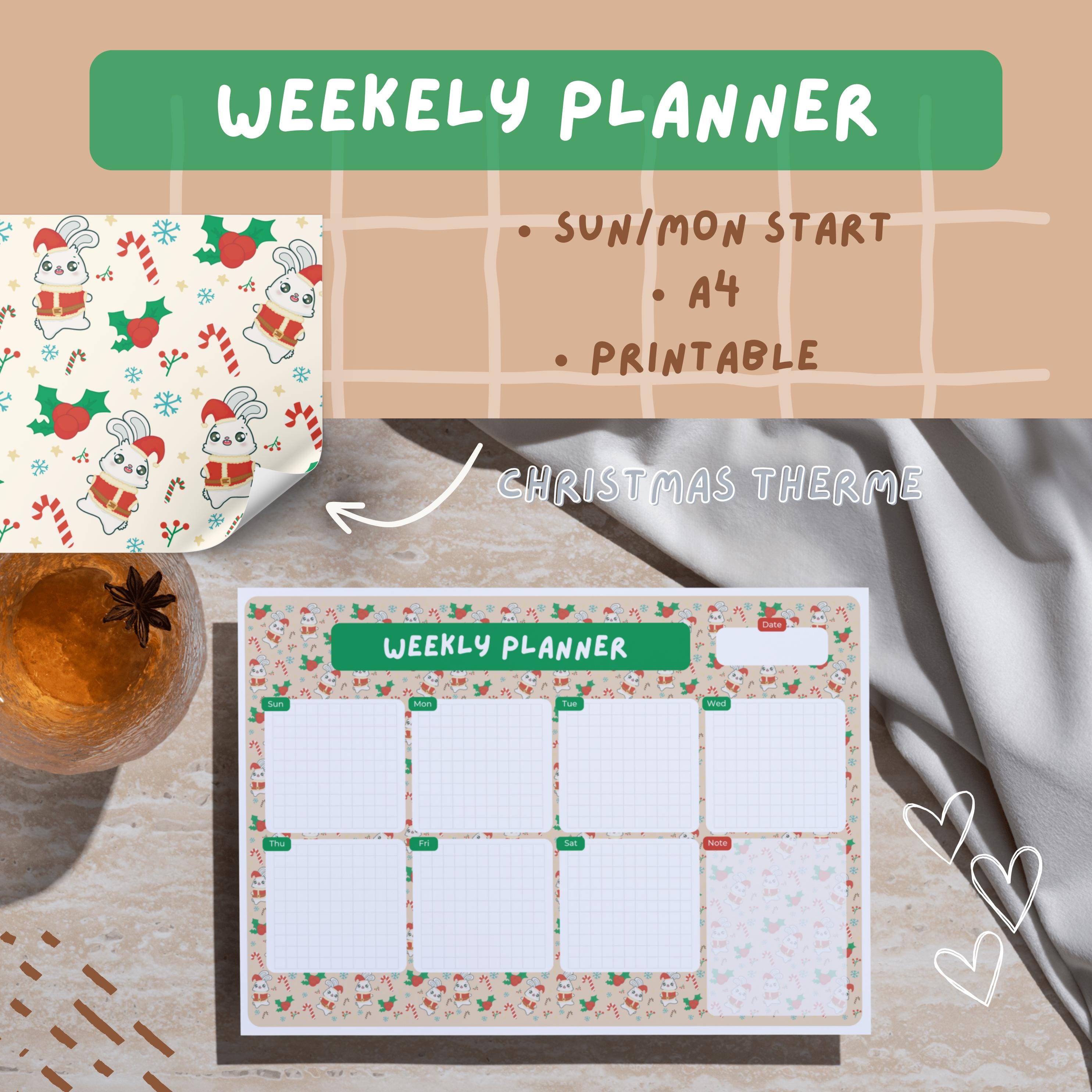Christmas Weekly Planner & To-do List Bundle – Kawaii Cozy Printable ...