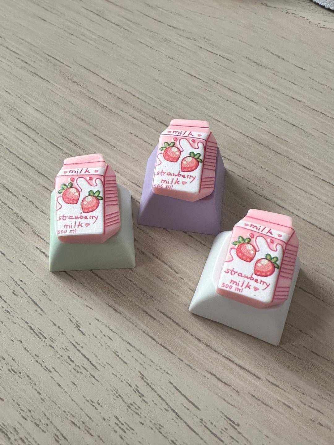 Keycap Strawberry Milk ~ Kawaii Keycap ~ Cute Keycaps ~ Mechanical ...