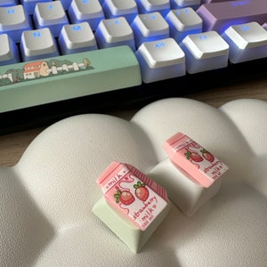 Keycap Strawberry Milk ~ Kawaii Keycap ~ Cute Keycaps ~ Mechanical ...