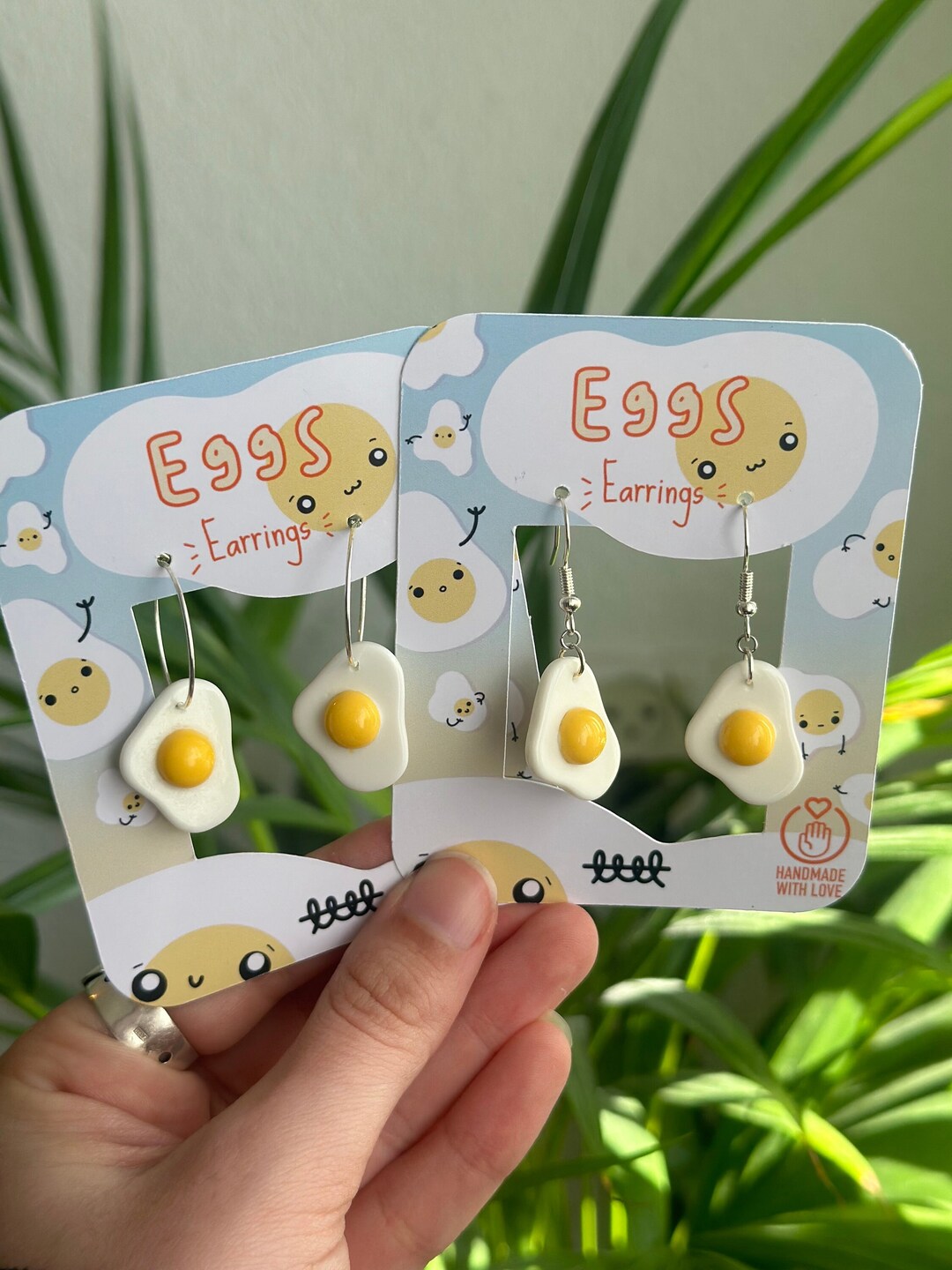 Fried Egg Dangle Earrings – Kawaii Food-inspired Jewelry - Etsy