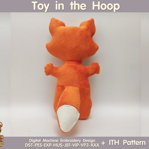 Fox Cute Soft Stuffe Toy Digital Design for Machine Embroidery ITH ...