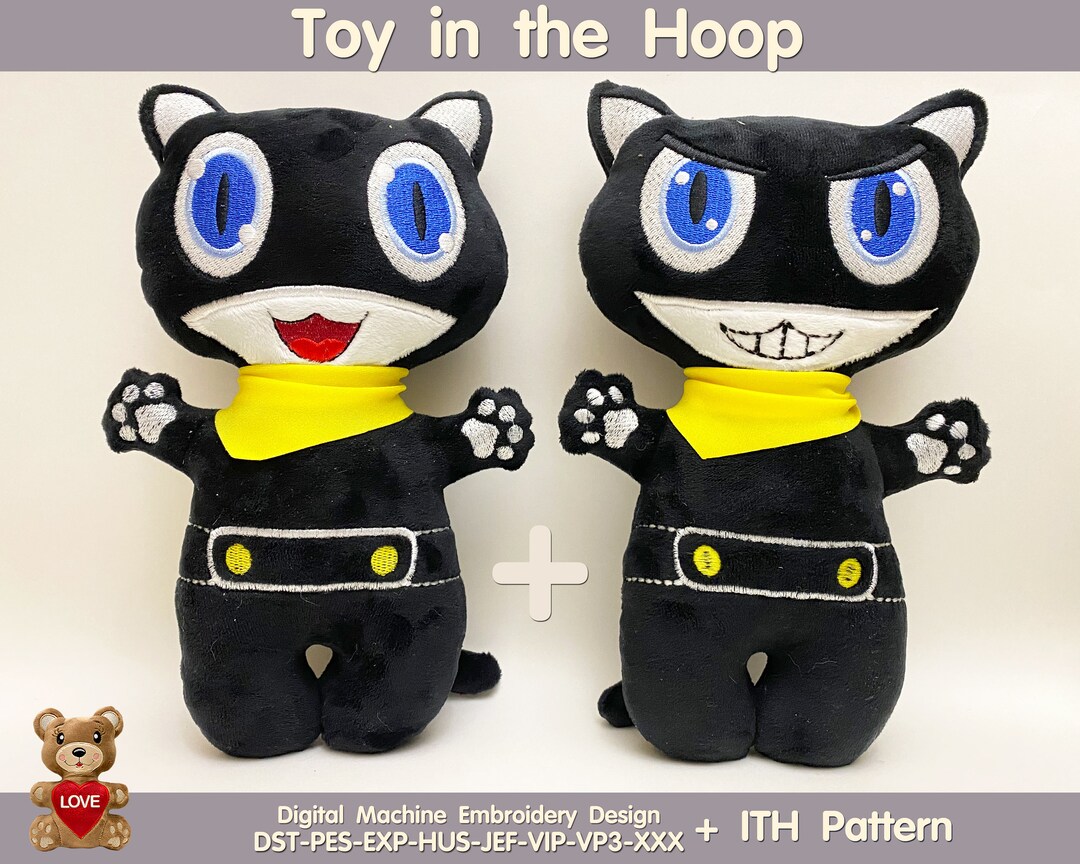 Cat Persona Angry Soft Toy Digital Design for Machine Embroidery ITH ...