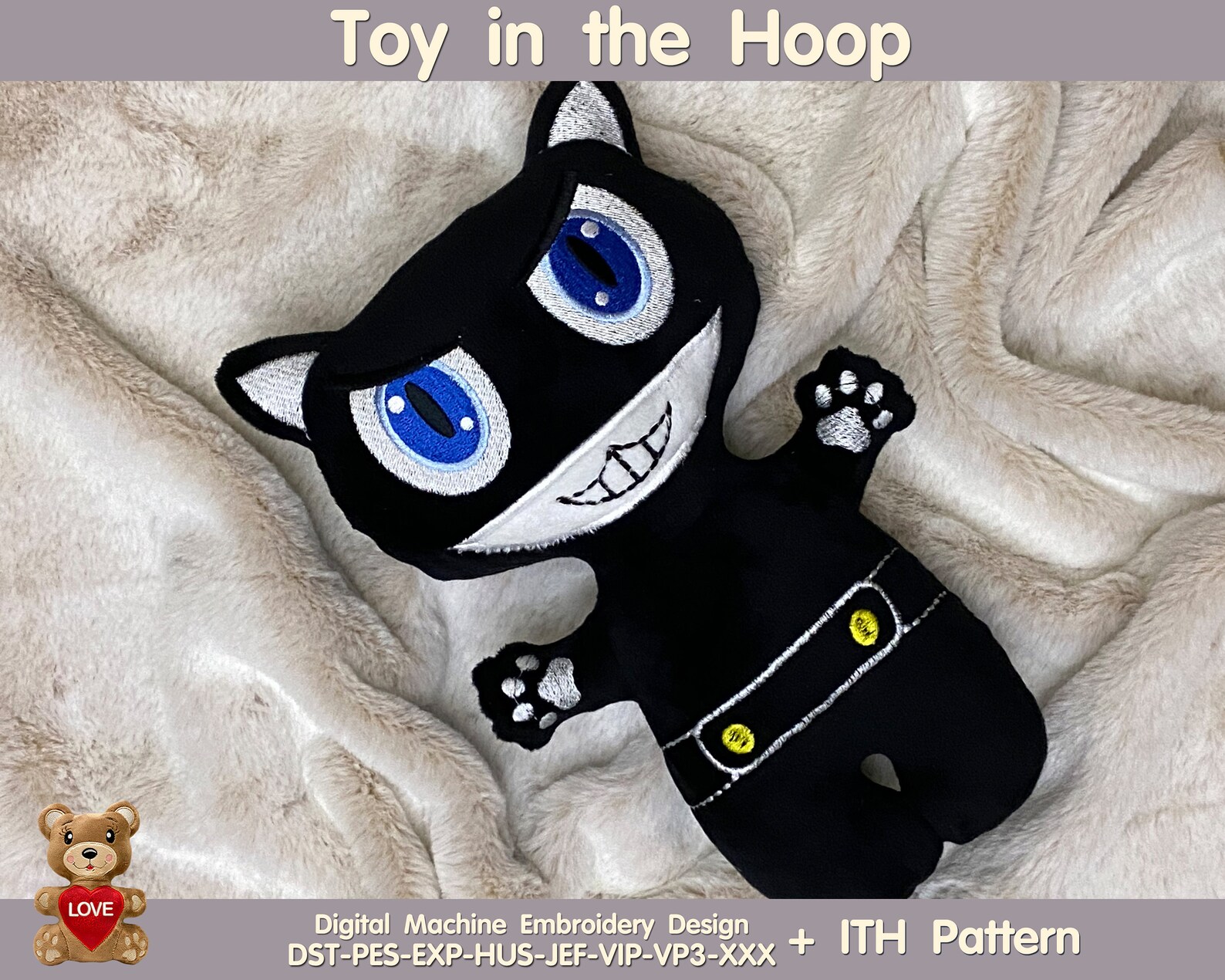 Cat Persona Angry Soft Toy Digital Design for Machine - Etsy