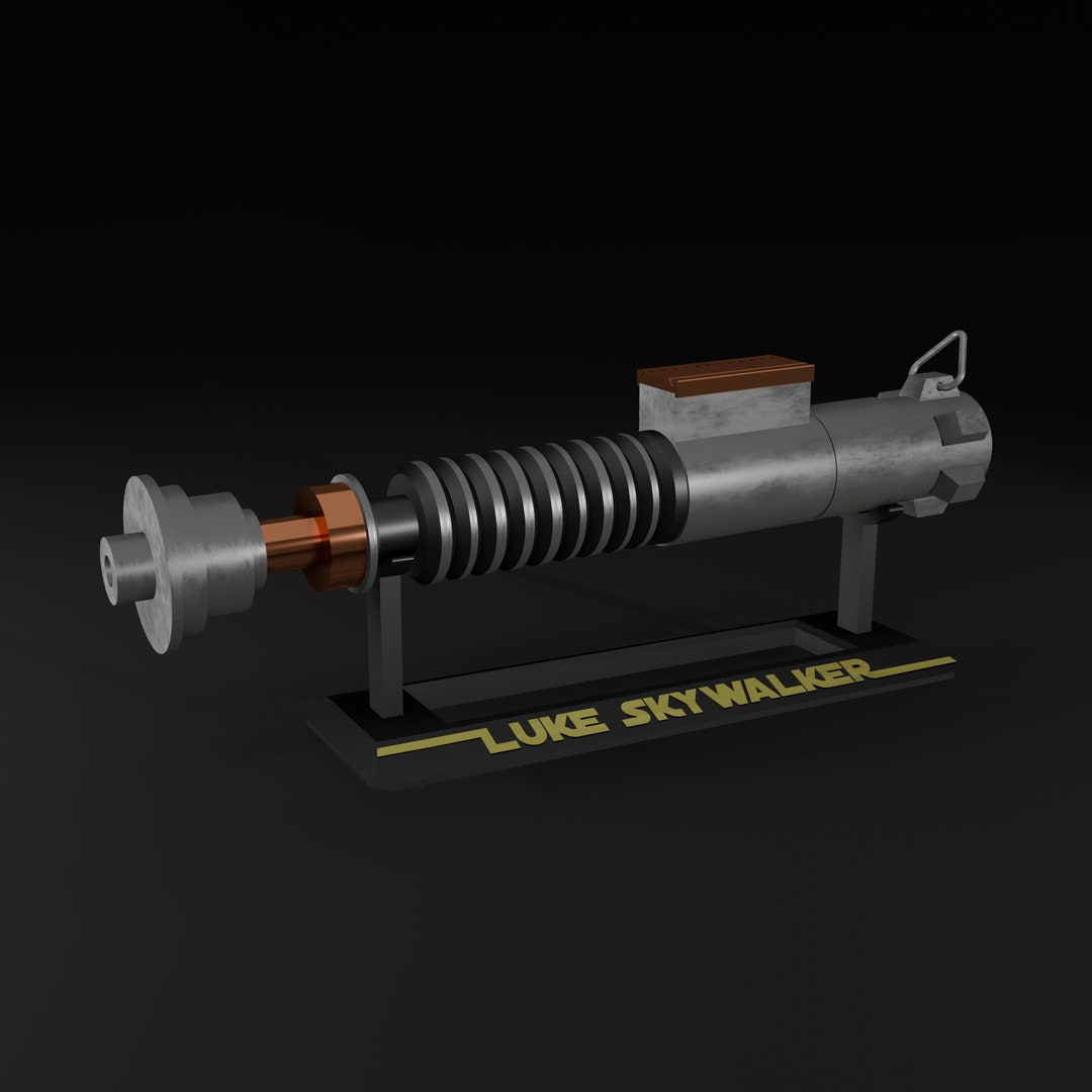 Luke Skywalker Lightsaber 3D Model for 3D Printing STL OBJ STEP Formats ...