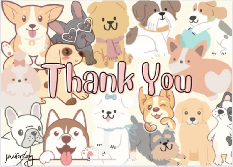 Puppy Thank You Card - Etsy