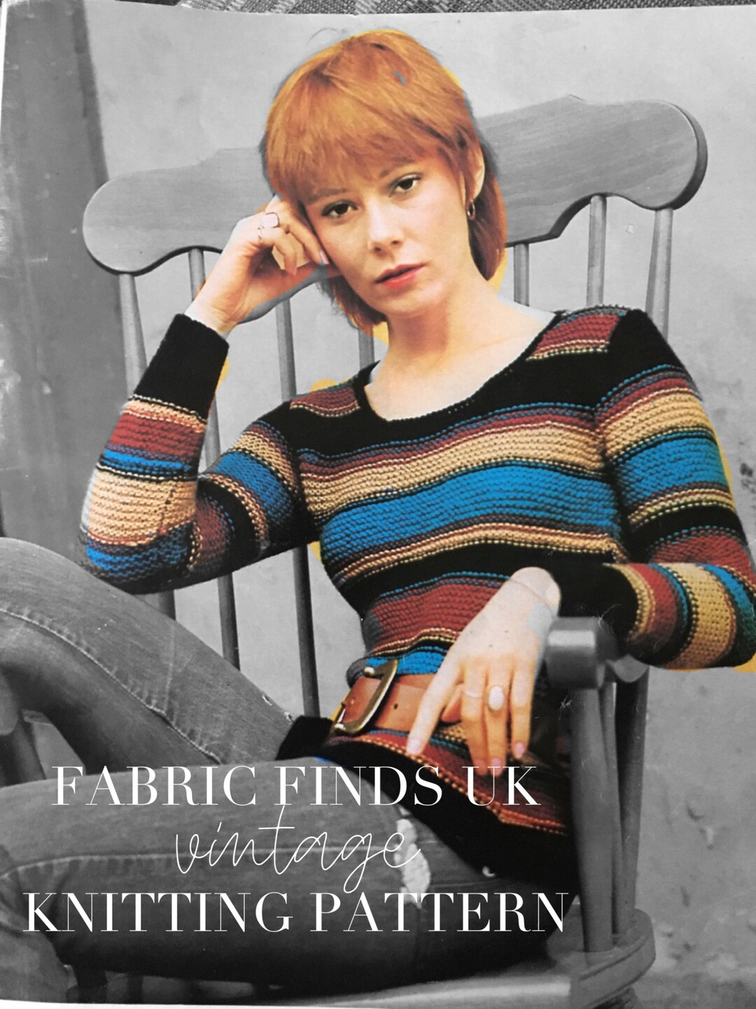 1980's Knitting Pattern for A Stripe Jumper, Relatively Easy Pattern ...