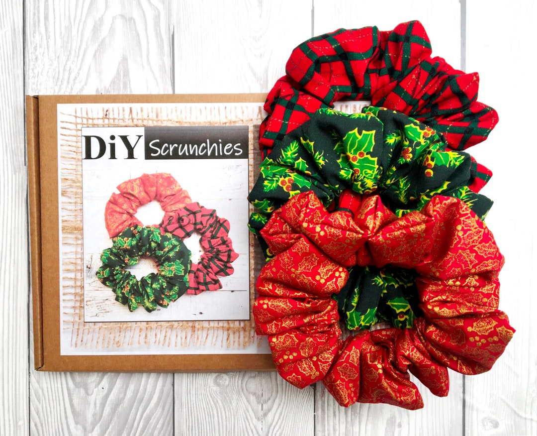 Sew Your Own Christmas Scrunchie Kit, Suitable for Beginners, Christmas ...
