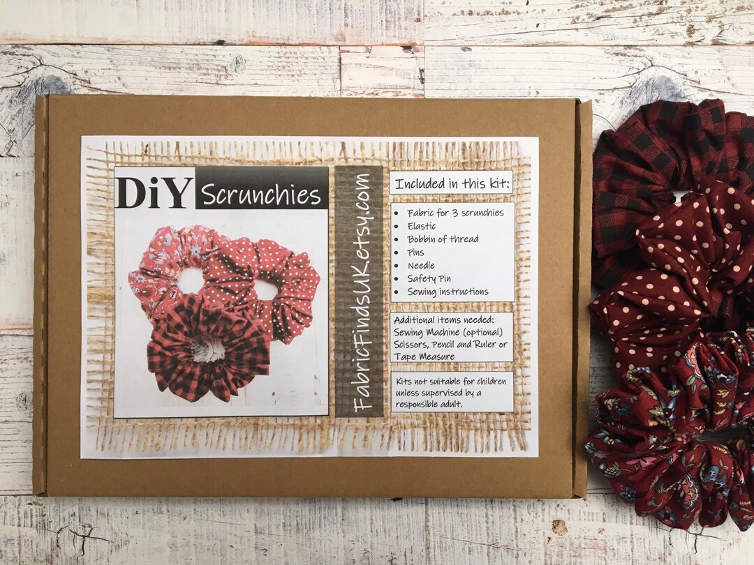 DIY Scrunchie Sewing Kit, Sew It Yourself Scrunchie, Three Large ...