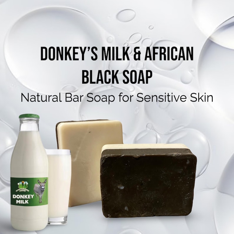Handmade Donkey Milk & African Black Soap Bar: Sensitive Skin (5oz) - Etsy