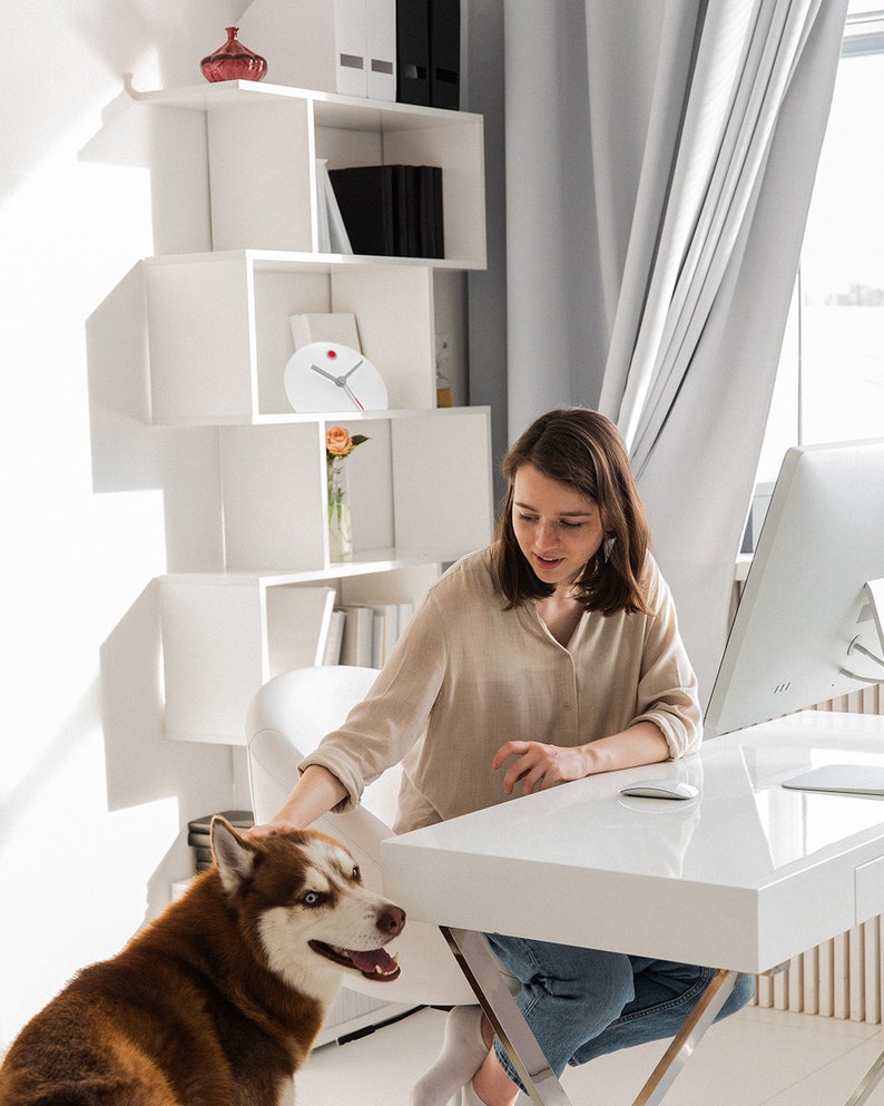 Minimalist Modern Shelf Clock, Simple and Unique Design, Metal Fold ...