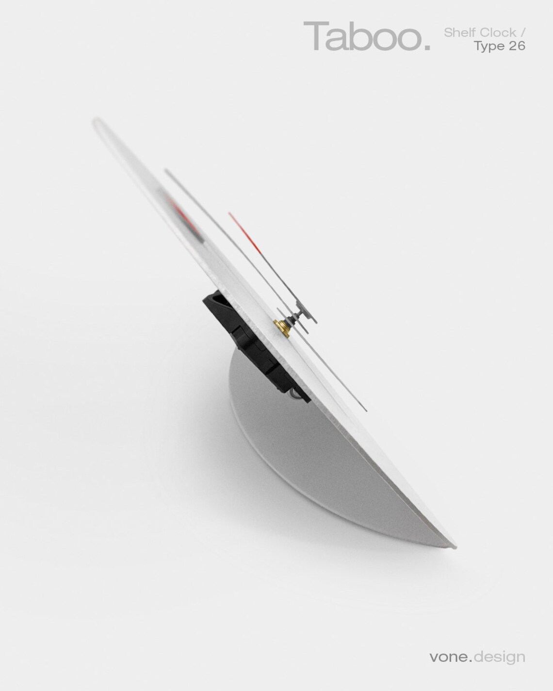 Minimalist Modern Shelf Clock, Simple and Unique Design, Metal Fold ...