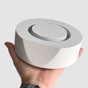 Desk Set, White Desk Clock, Transparent and Unique Desk Accessories ...