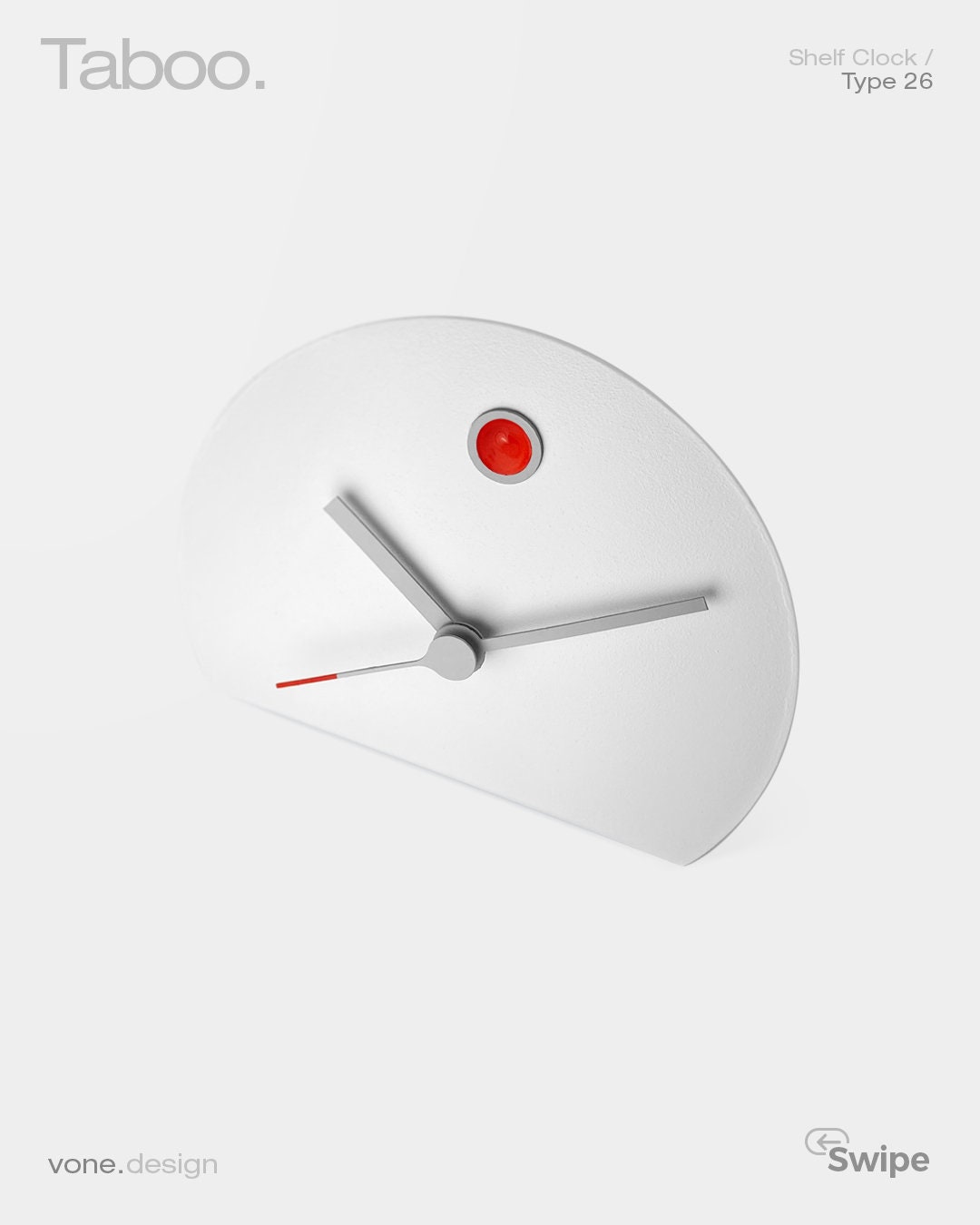Minimalist Modern Shelf Clock, Simple and Unique Design, Metal Fold ...
