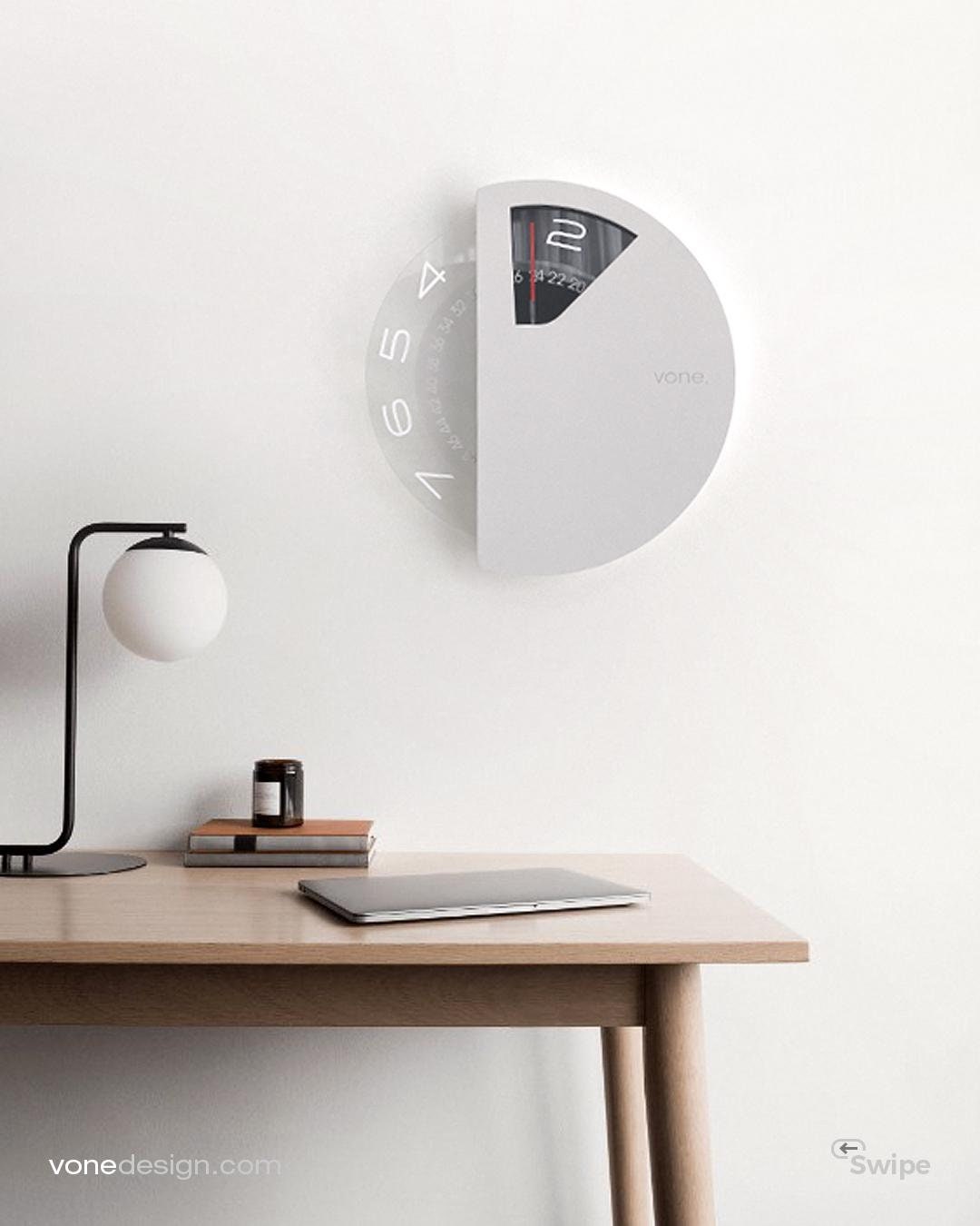 Unique Half-circle Wall Clock – Modern & Dynamic Design - Etsy