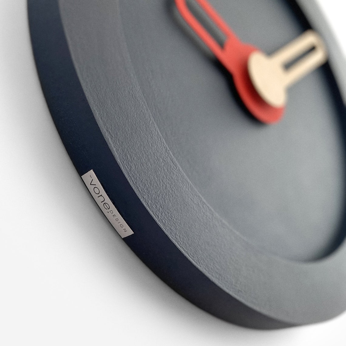 Handmade Navy Blue Wall Clock: Modern Minimalist Decor - Etsy