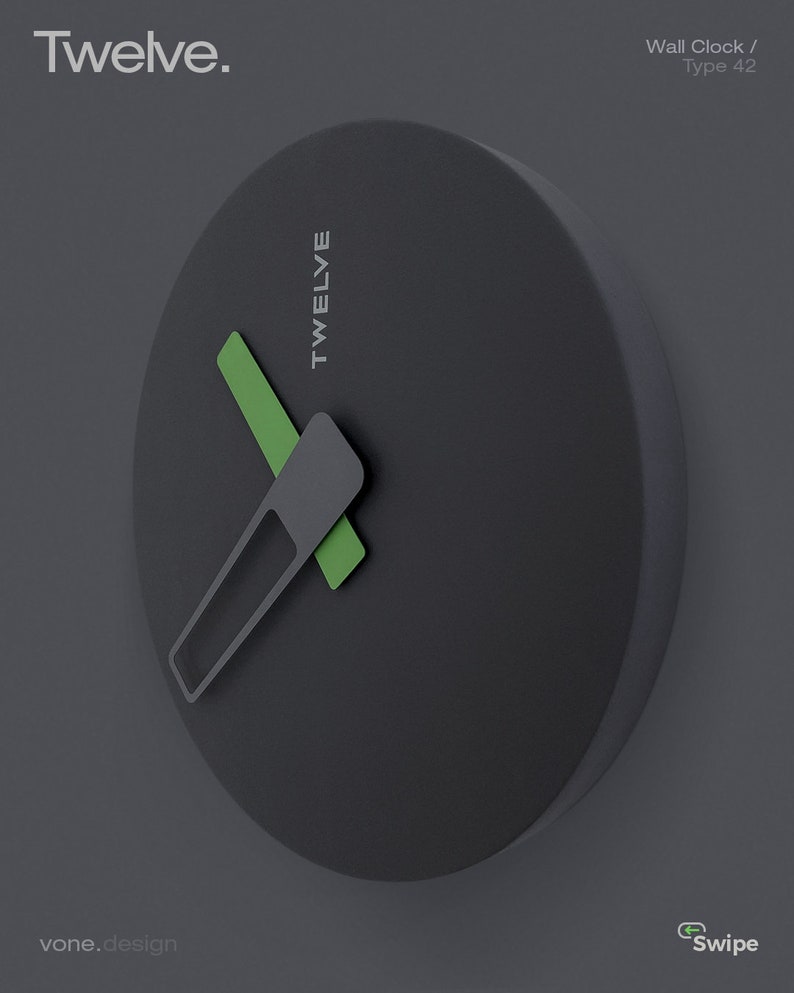 Unique Modern Wall Clock Modern Minimalist Gift Handmade - Etsy