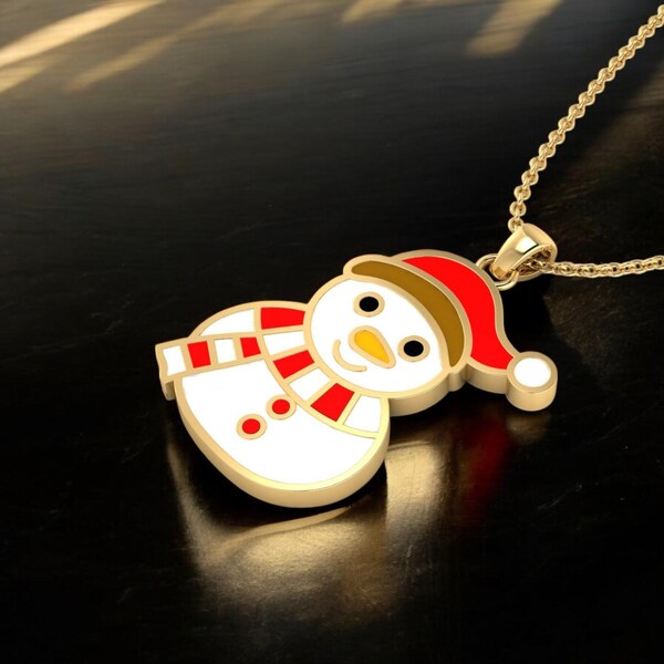 Snowman Necklace - Etsy