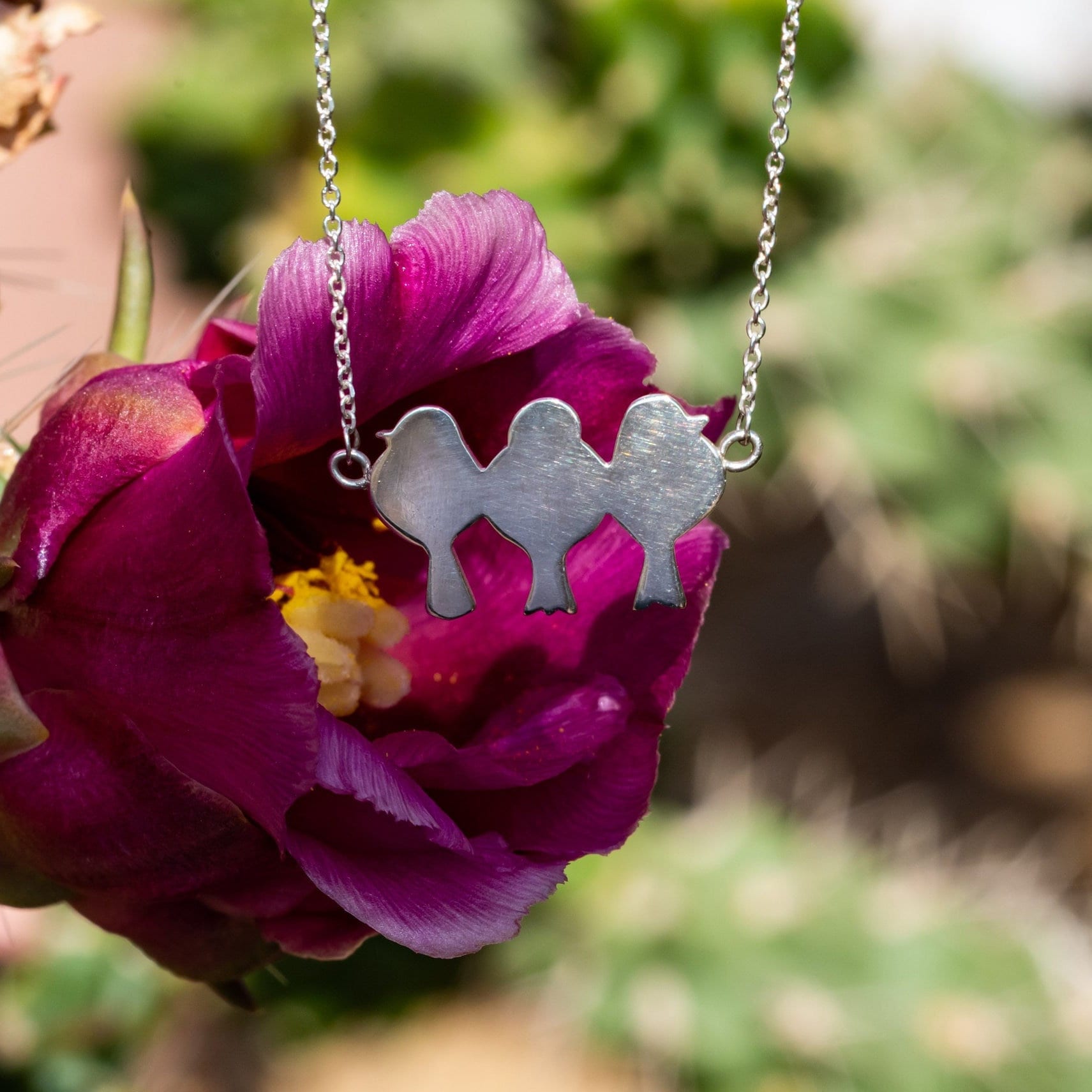 3 Birds Necklace, Sterling Silver, Robin Necklace - Etsy