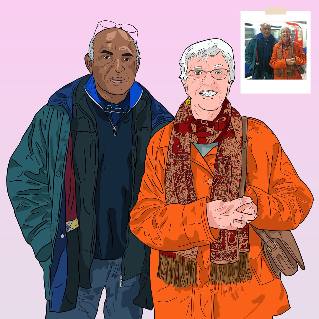 Hand Drawn Digital Portraits Custom Made to Order - Etsy