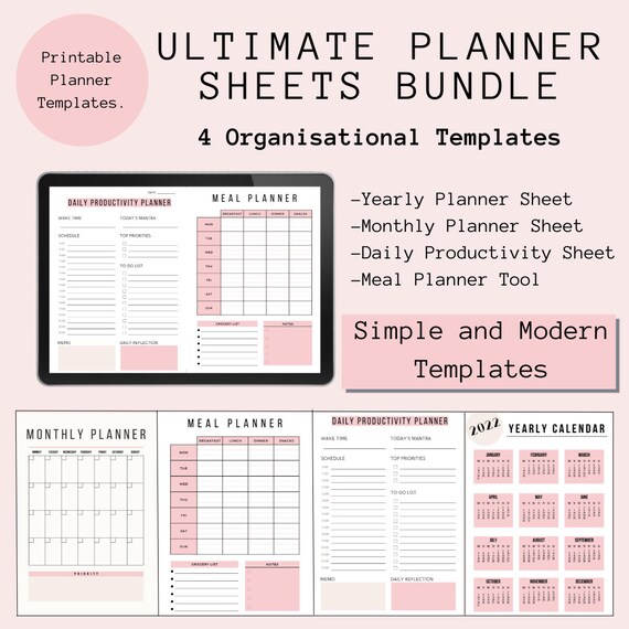 Ultimate Planner Bundle Printable Planner Templates - Etsy