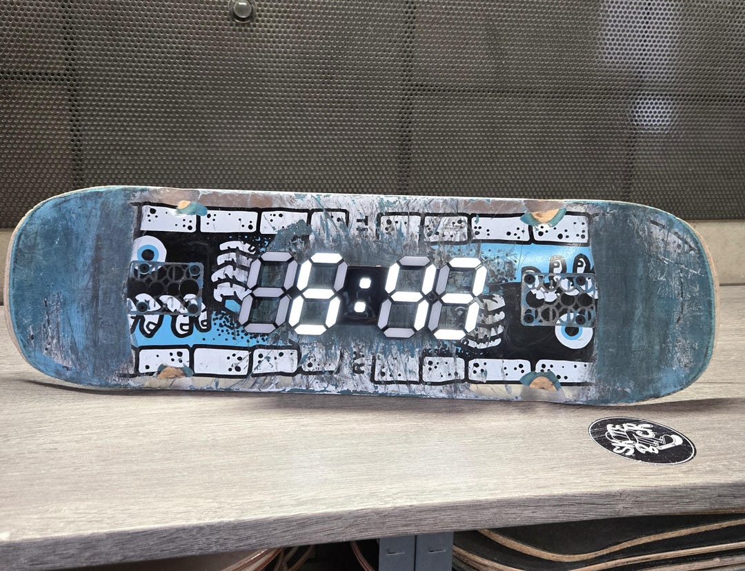 Wall Clock Made From an Old Skateboard, Sk8 Clock, Skateclock - Etsy
