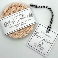 Classic Dish Scrubby Labels | Printable Crochet Packaging - Etsy