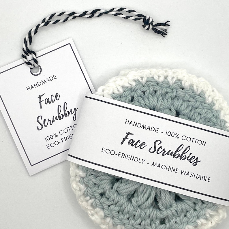 Printable Face Scrubbies Tags and Wraps: DIY Packaging (A4 & US Letter ...
