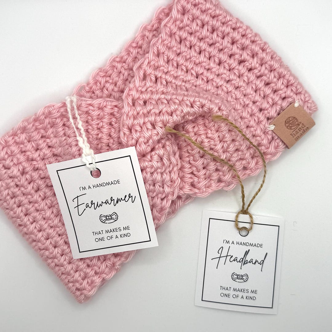 Printable Headband & Earwarmer Tags: Handmade Item Labels (PDF Pattern ...