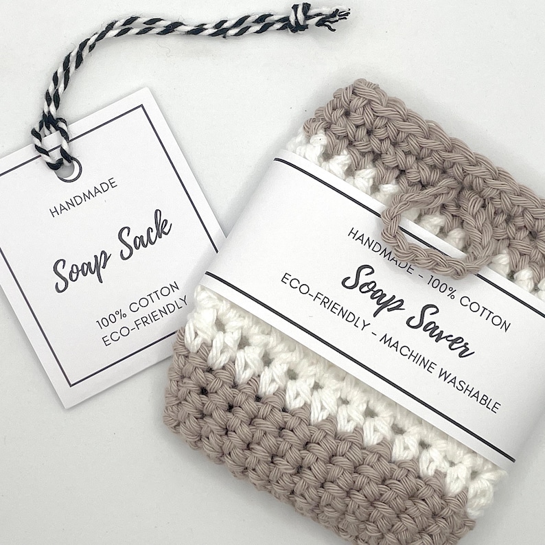 Printable Soap Saver Tags: Crochet Packaging Labels (A4 & Letter Size ...