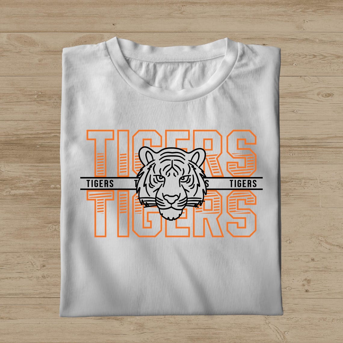 Tigers Mascot Svg Png, Face Tigers Svg, School Spirit Shirt Design ...