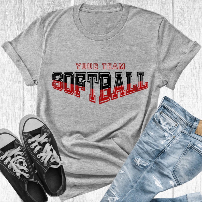 Softball Team Shirt SVG: Cricut Cut File Template (digital Download) - Etsy