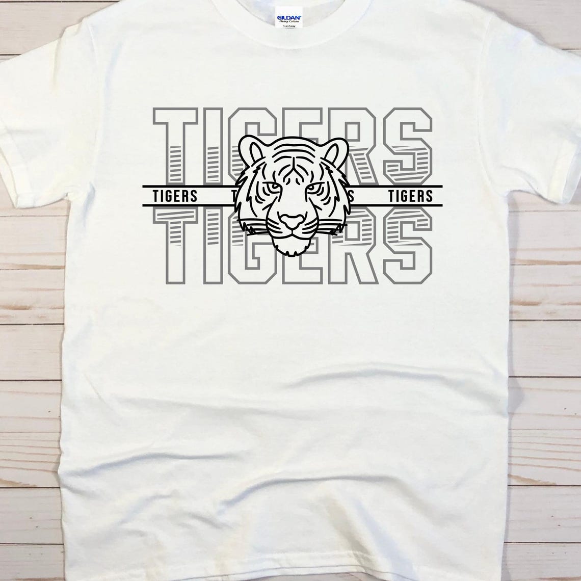 Tigers Mascot Svg Png, Face Tigers Svg, School Spirit Shirt Design ...