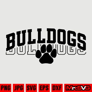 Bulldogs Paw Svg, Bulldogs Mascot Svg, Bulldogs Svg, Bulldog Svg Png ...