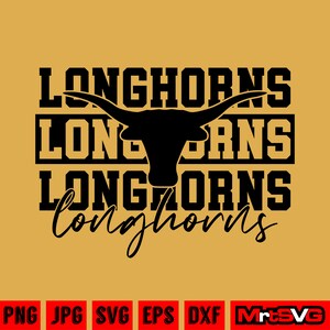 Longhorns Mascot SVG: School Team Cheer Design (digital Download) - Etsy