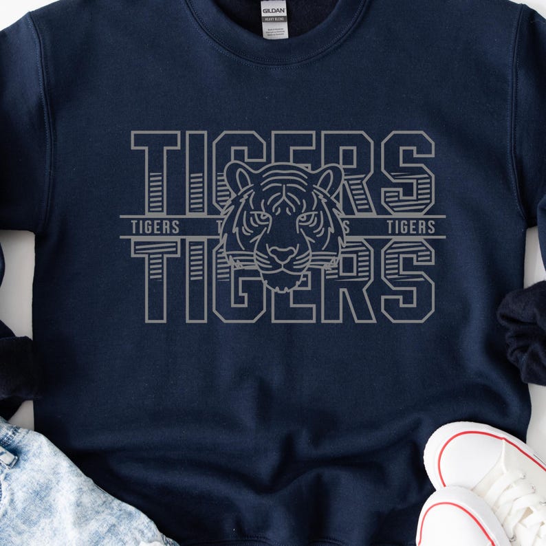 Tigers Mascot Svg Png, Face Tigers Svg, School Spirit Shirt Design ...