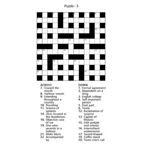 Digital Download 102printable Crossword Puzzles for Adults, Fun ...