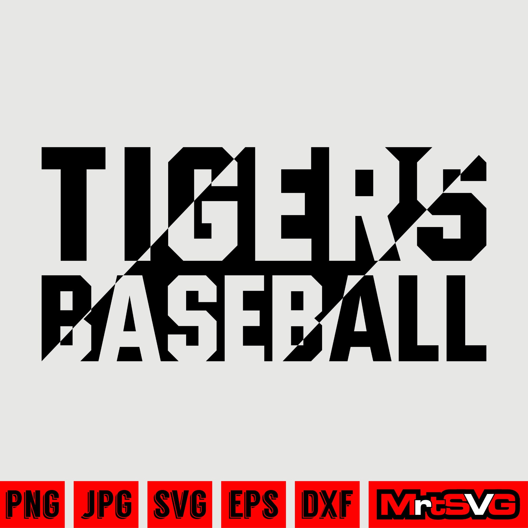 Tigers Baseball SVG: Mascot Design, Cricut, Silhouette (digital ...