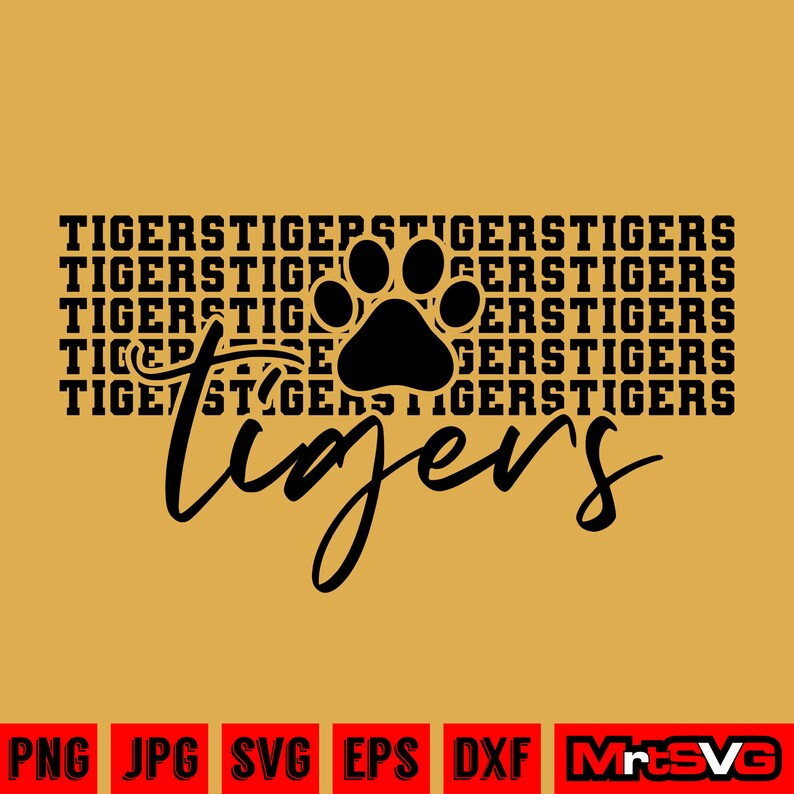 Tigers Mascot SVG: School Spirit Design (digital Download) - Etsy