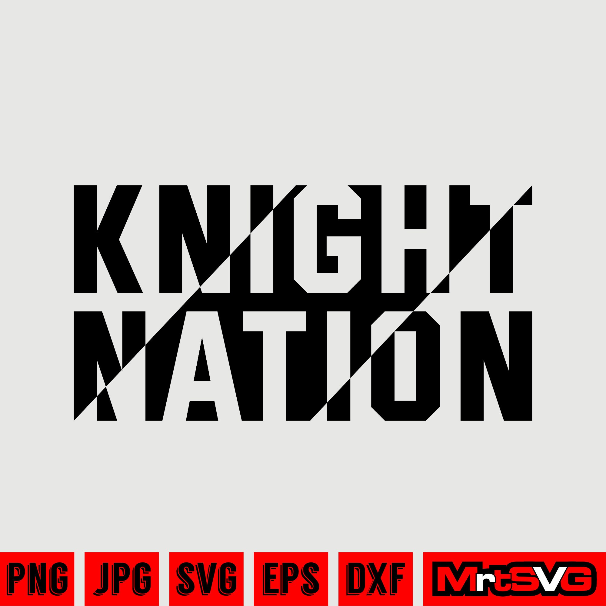 Knight Nation SVG: Mascot School Logo, Cricut Silhouette (digital ...