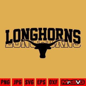 Longhorns Mascot SVG PNG: School Spirit Design (digital Download) - Etsy