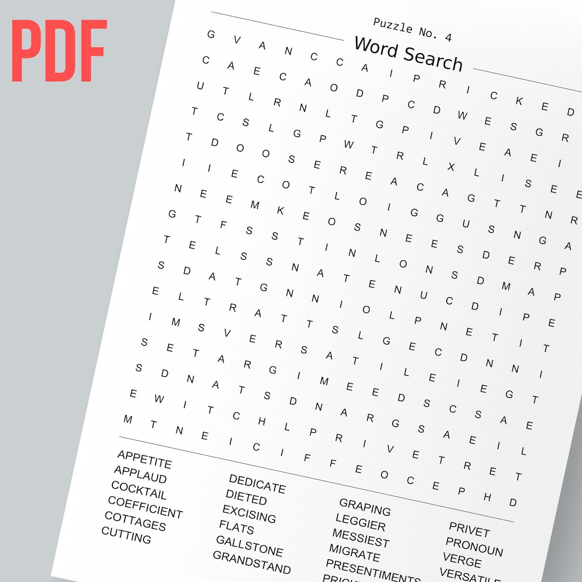 Digital Download 100 Printable Word Search Puzzles for Adults - Etsy