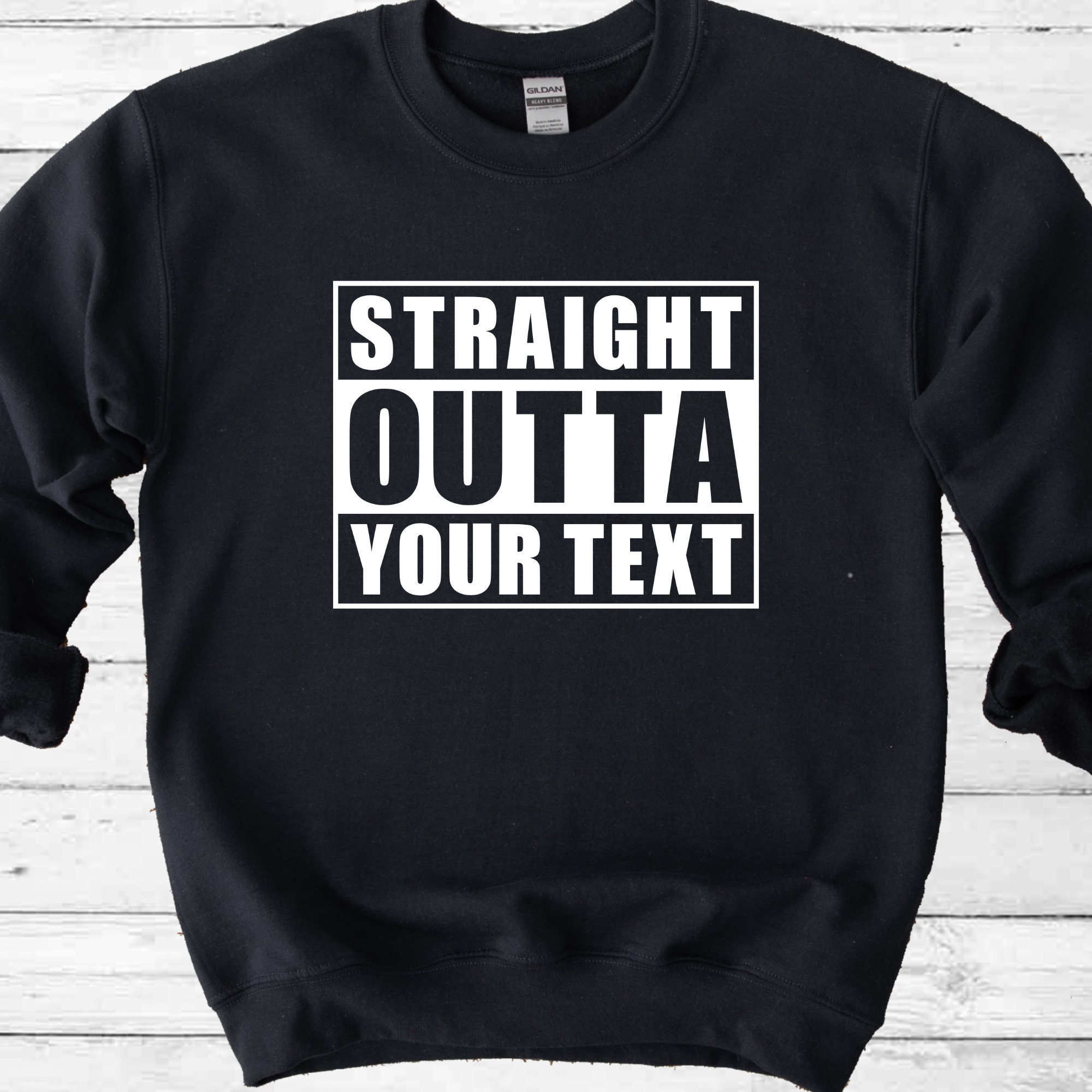Straight Outta Svg, Png, Dxf, Eps, Straight Outta Your Text Svg ...