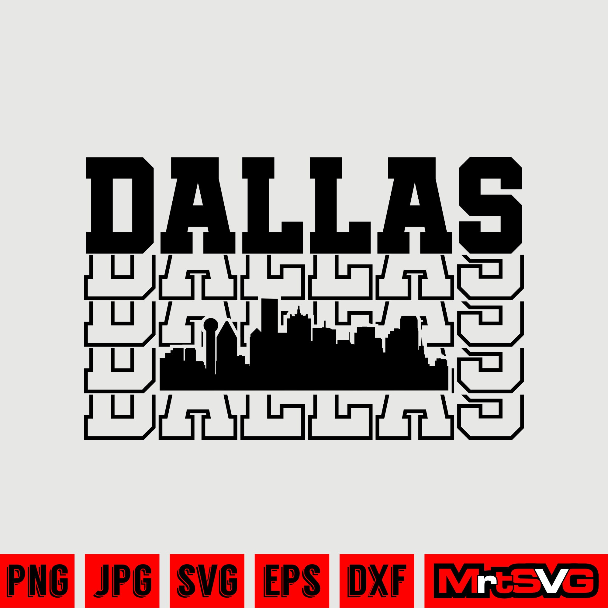 Dallas Svg Png Dallas Silhouette Dallas City Svg Dallas - Etsy