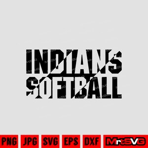 Softball Svg, Indians Softball Svg, Indians Svg, Indian Softball Svg ...