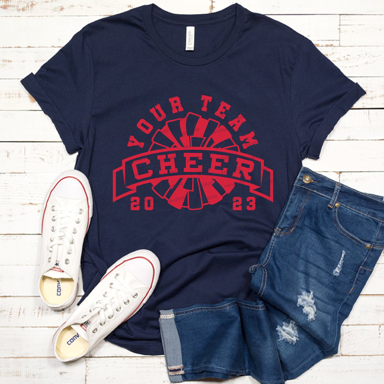 Cheer Team SVG: Cheerleading Shirt Design (digital Download) - Etsy
